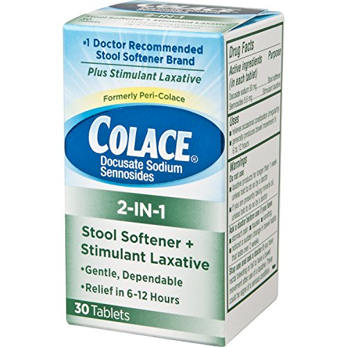 6 Packs Colace 2 in 1 Stool Softener & Stimulant Laxative 30 Count ...