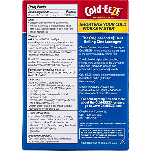 3 Pack Cold Eeze Cold Remedy Lozenges Strawberries And Cream 18 Count Each Ebay