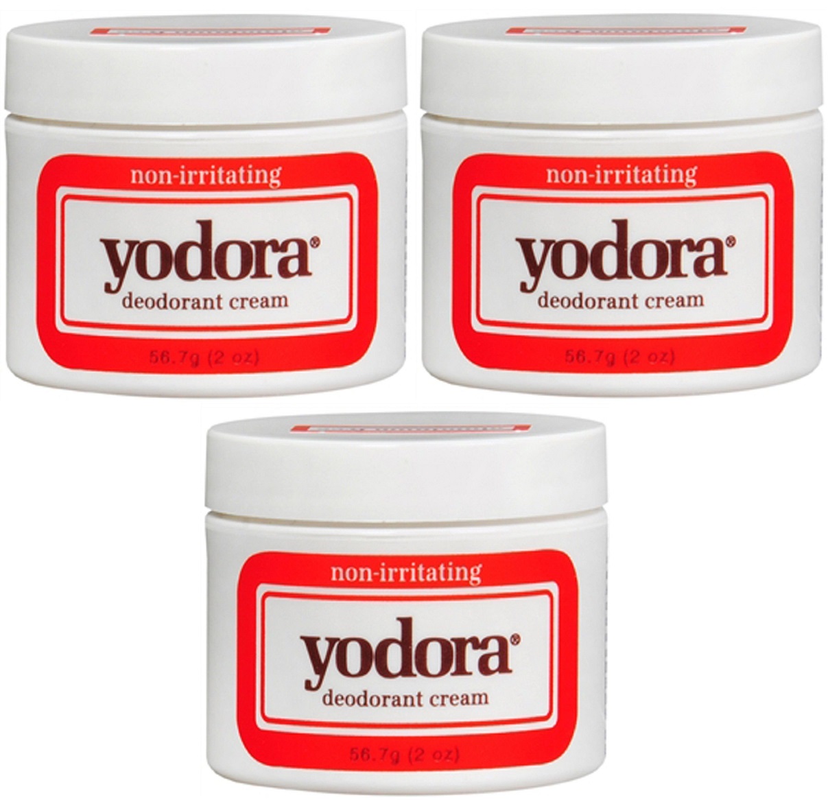3 Pack Yodora Non-Irritating Deodorant Cream 2 oz (56.7 g) Each ...