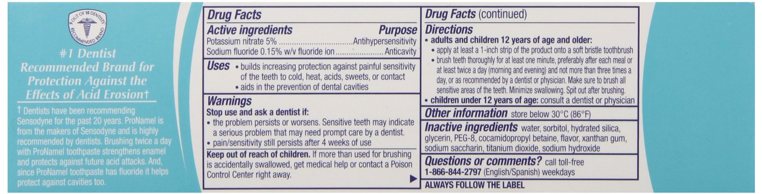 6 Pack Sensodyne Pronamel Toothpaste Fresh Breath Protects From Acids 4 ...