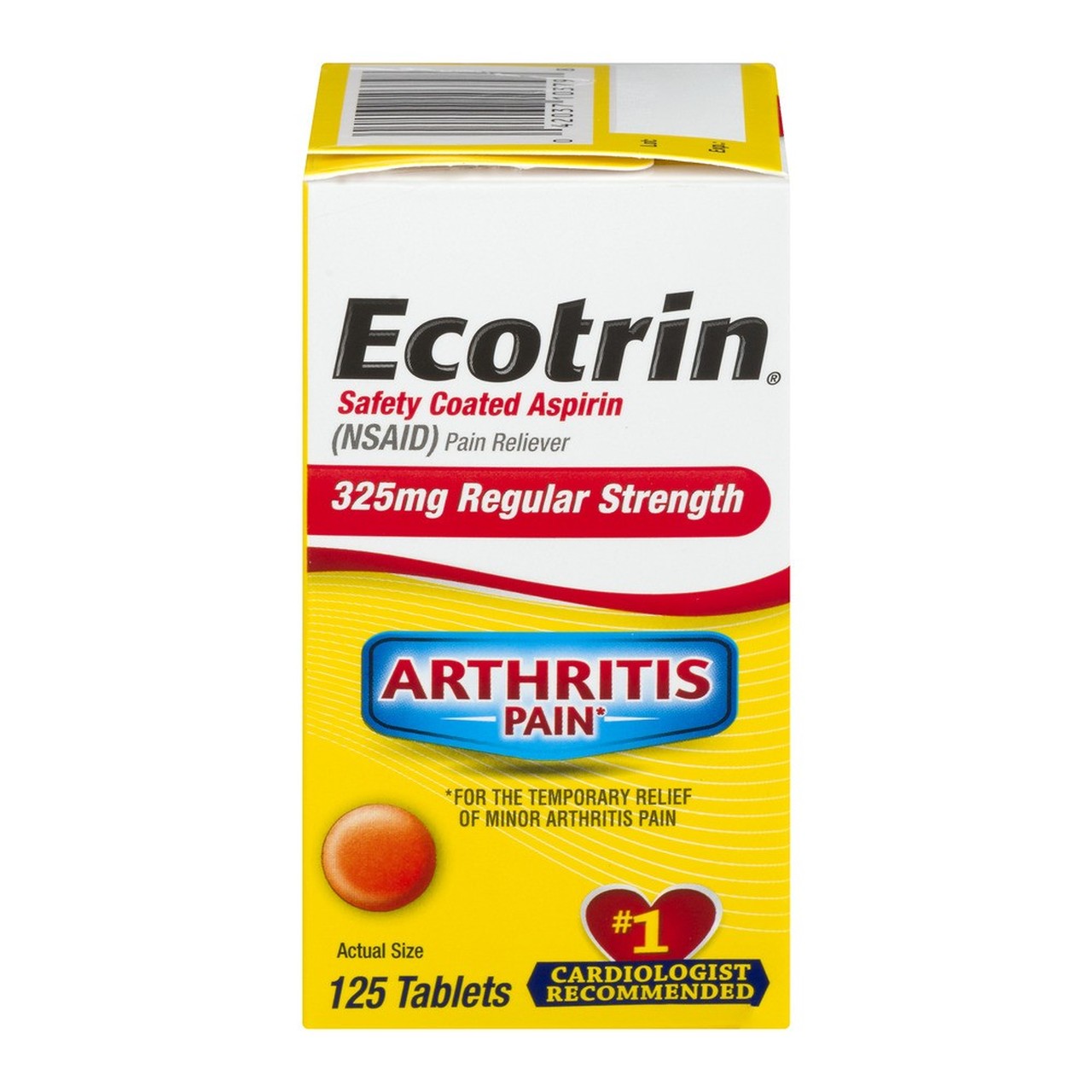 Ecotrin Safety Coated Tablets 325Mg Regular Strength 125 Count Each | eBay